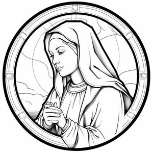 Mary Mother of God Coloring Package - Etsy