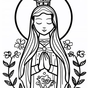 Mary Mother of God Coloring Package - Etsy