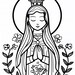 Mary Mother of God Coloring Package - Etsy