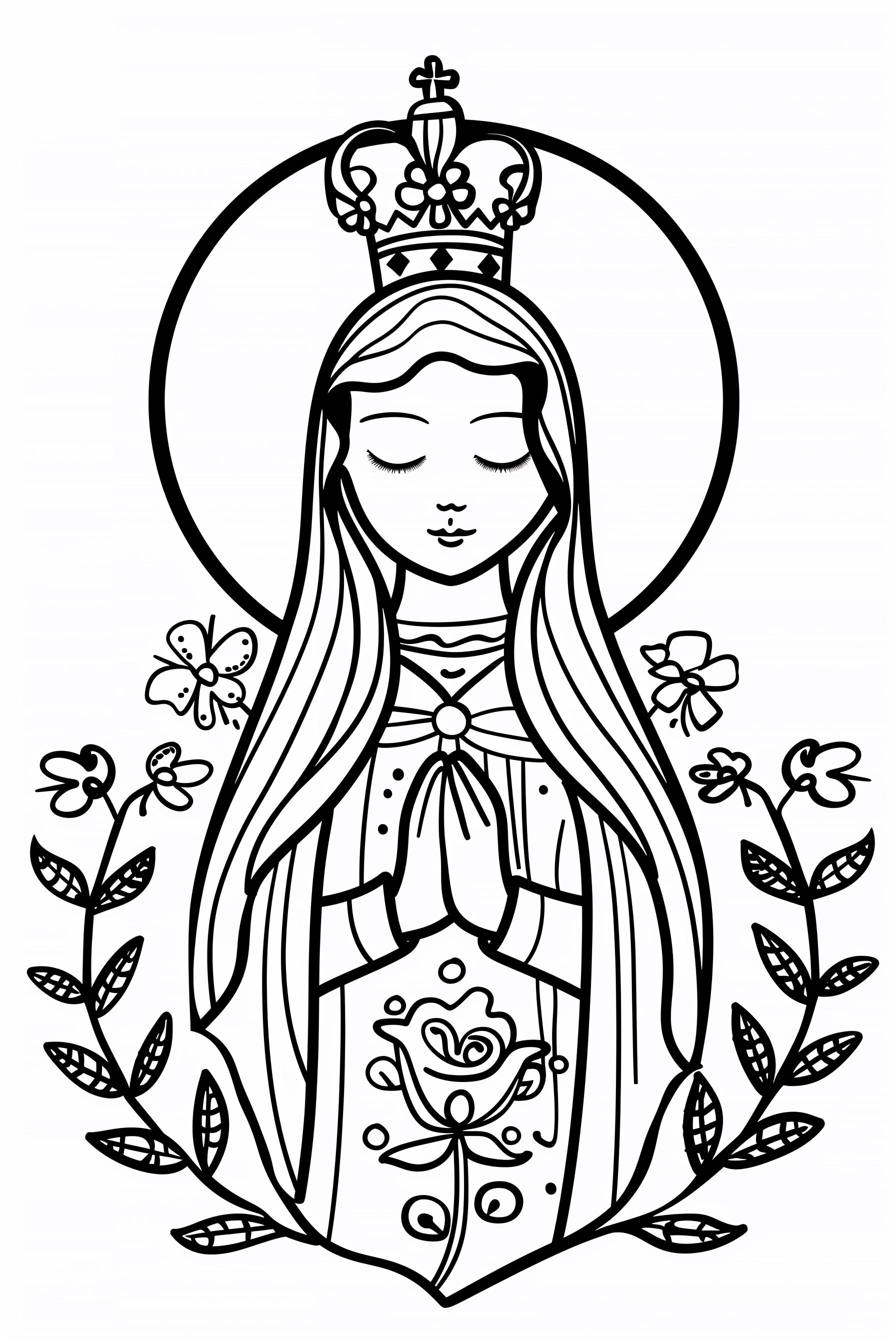 Mary Mother of God Coloring Package - Etsy