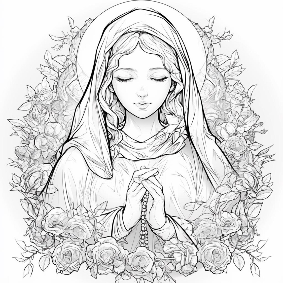Mary Mother of God Coloring Package - Etsy