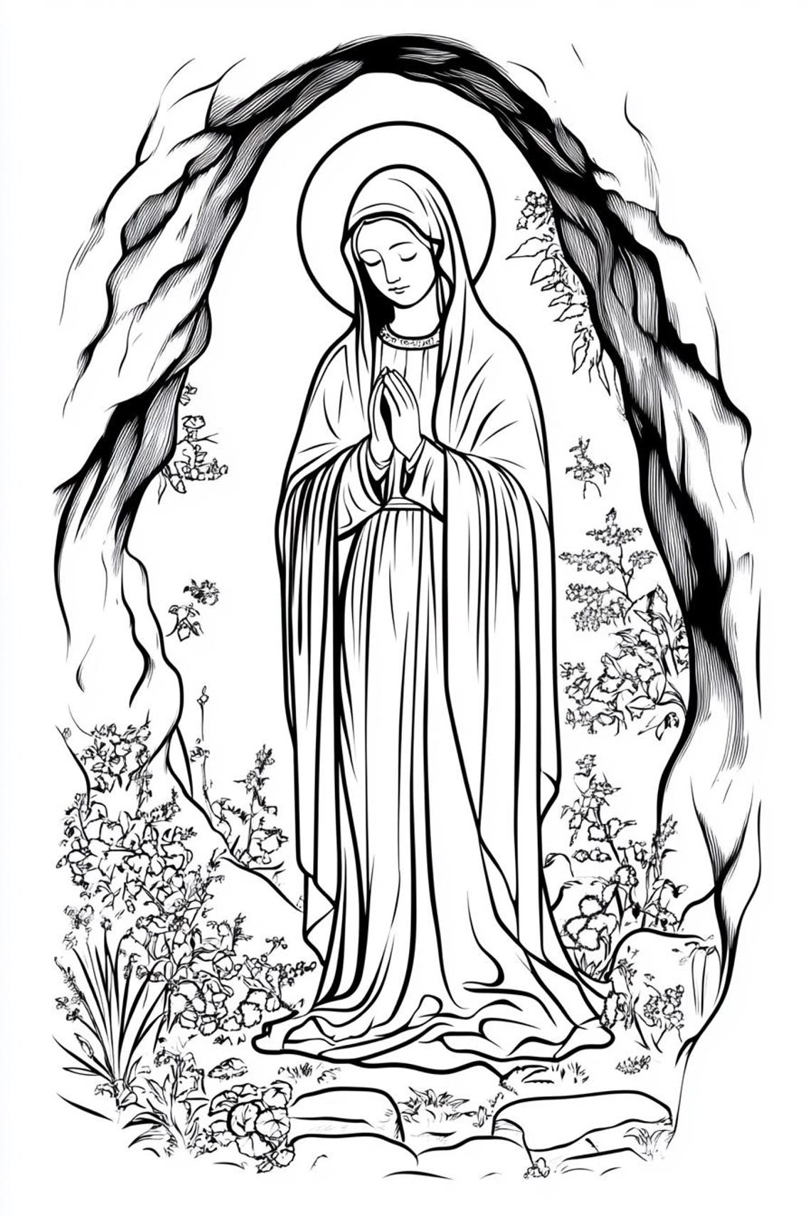 Mary Mother of God Coloring Package - Etsy