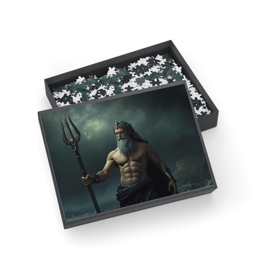 Olympian Gods Puzzle: Poseidon God of the Sea (greek Mythology Art ...