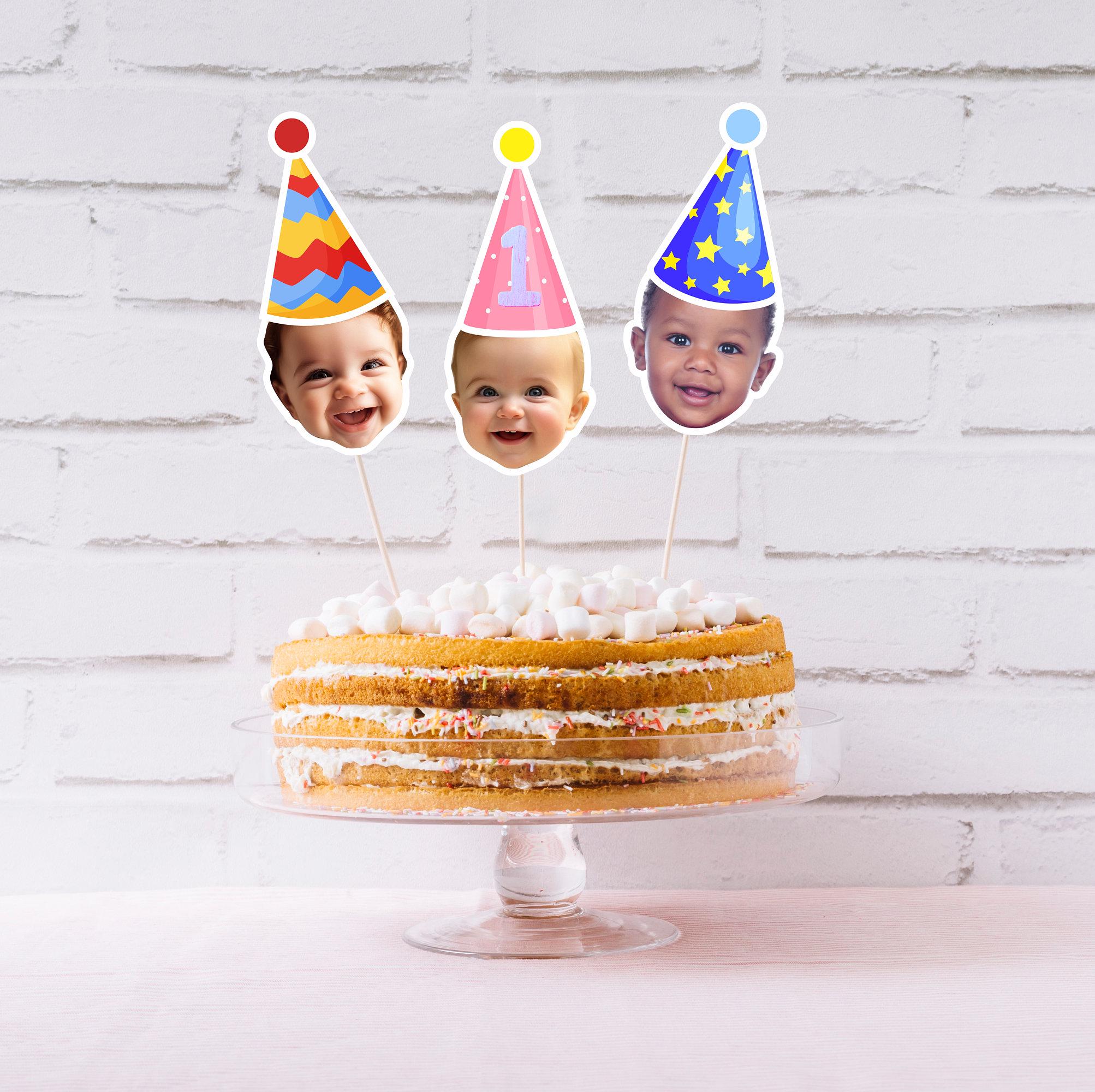 Personalized Cupcake Toppers Custom Digital File Face Picks Glitter ...