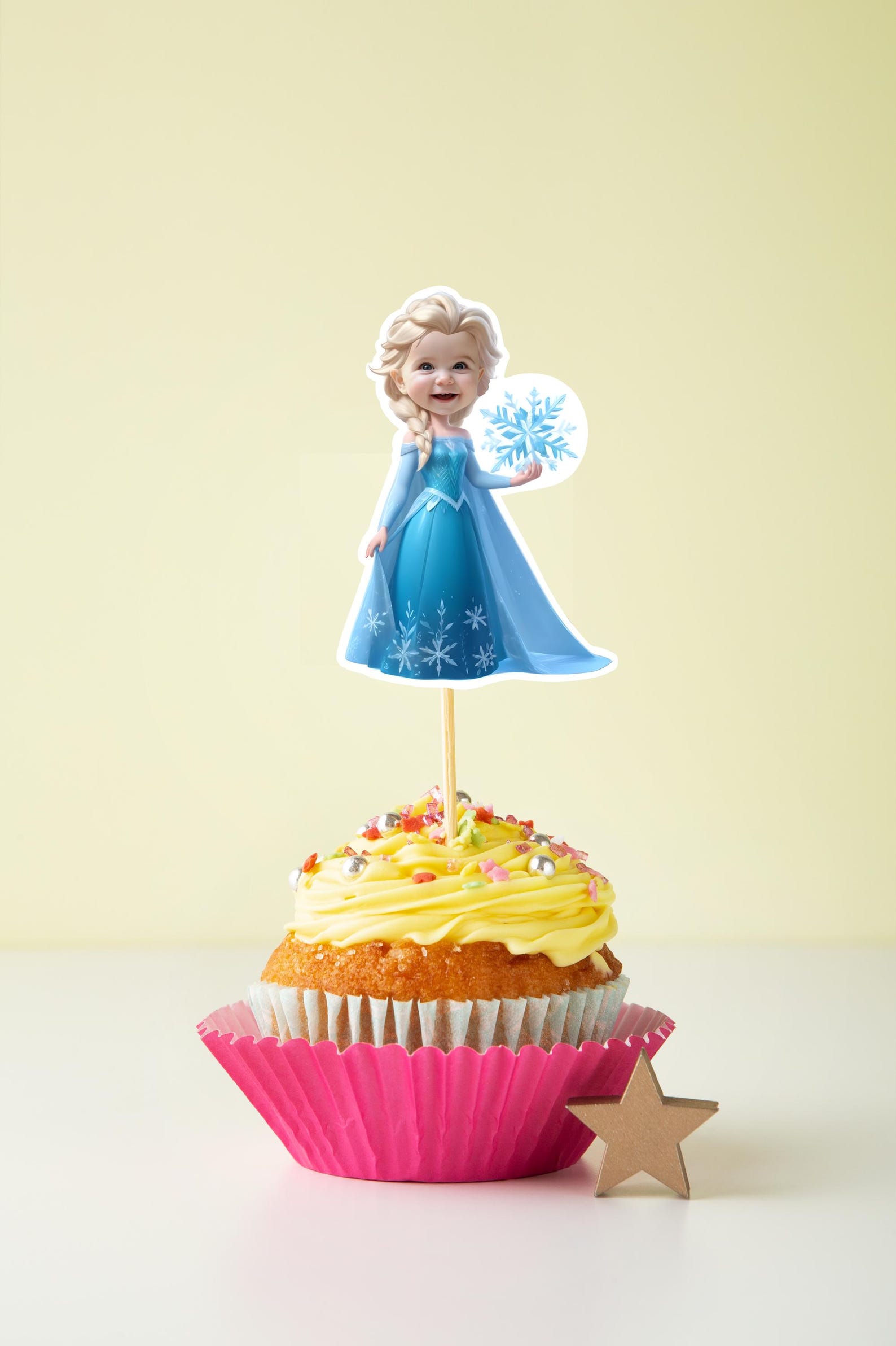 FROZEN ELSA Cupcake Toppers Personalized Faces for Custom Party Fun ...
