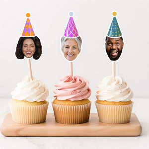 Personalized Cupcake Toppers - Custom Digital File - Face Picks ...