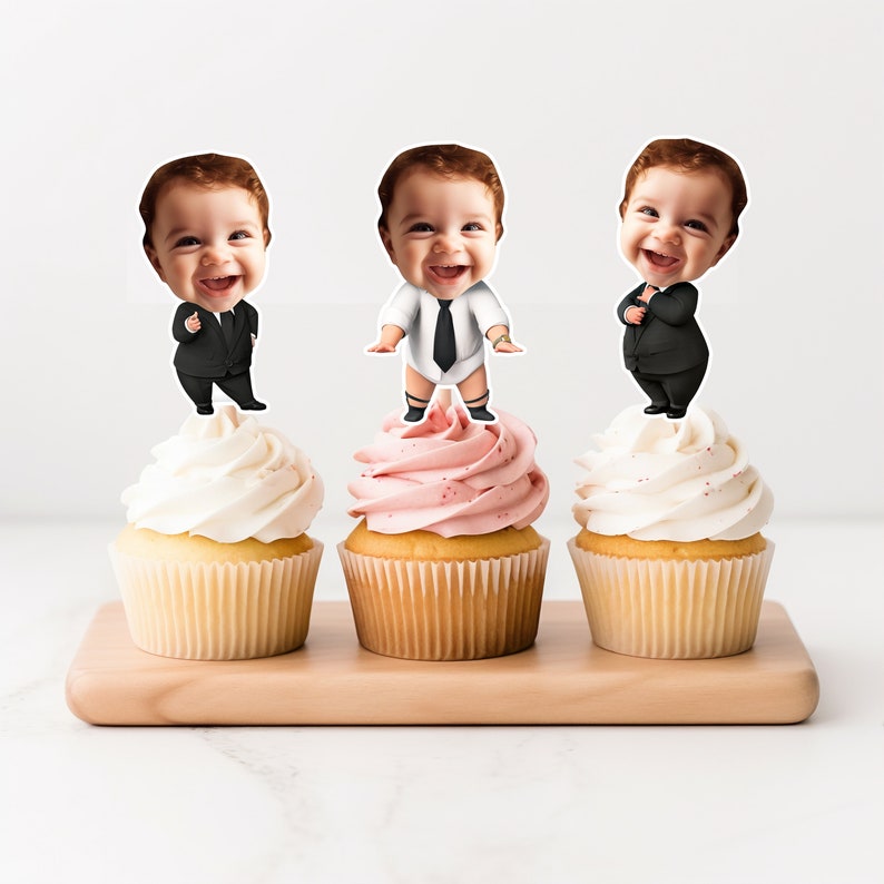 The Baby Boss Cupcake Toppers - Personalized Faces for Custom Party Fun ...