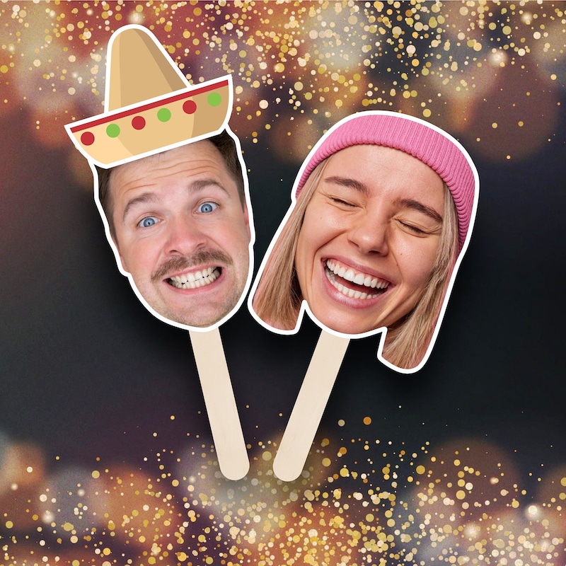 Face on Stick - Etsy