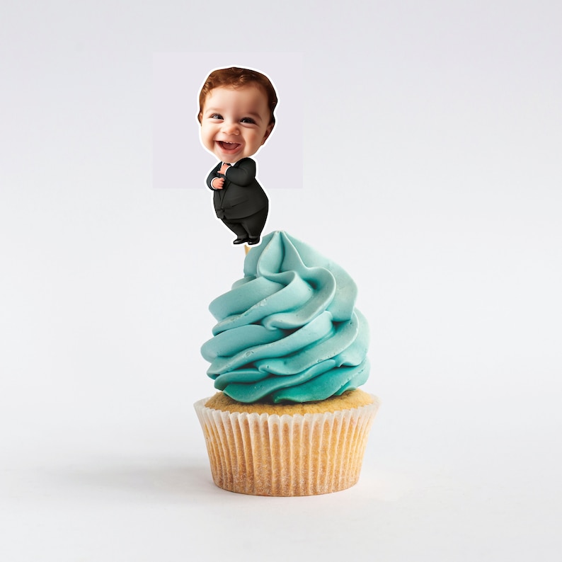 The Baby Boss Cupcake Toppers - Personalized Faces for Custom Party Fun ...
