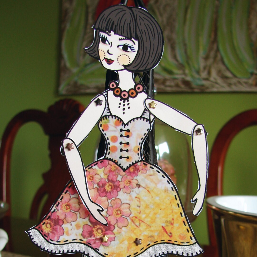 Audrey the Brunette Paper Doll - PDF Create Your Own Paper Dolls - Etsy