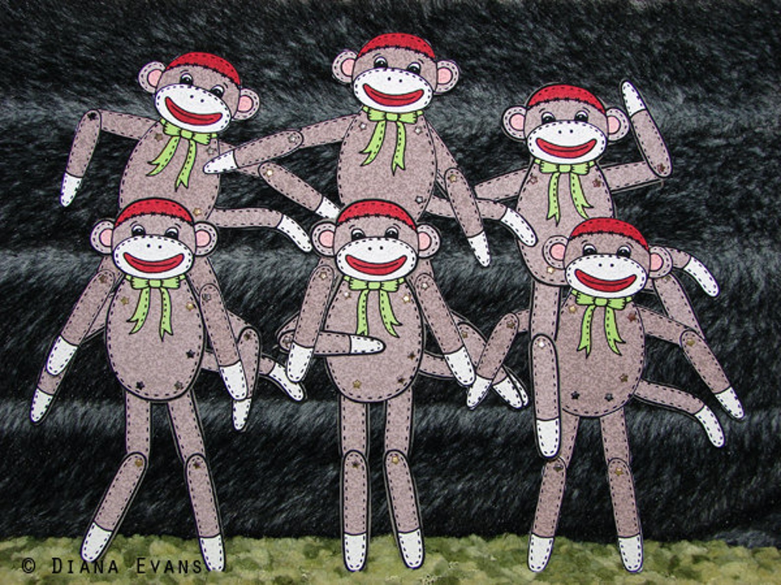 PDF Sock Monkey Sam Paper Doll - Etsy