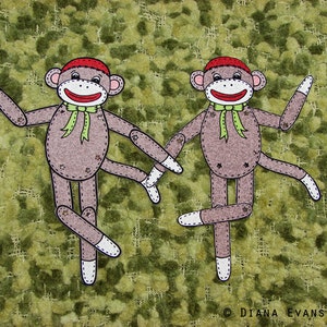 PDF Sock Monkey Sam Paper Doll - Etsy