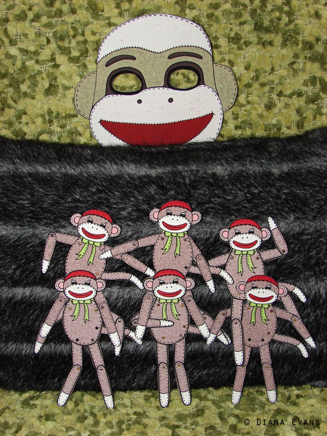 PDF Sock Monkey Sam Paper Doll - Etsy