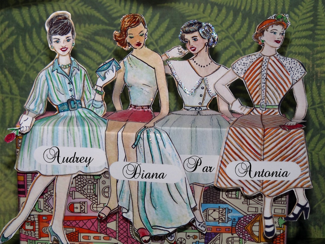 Sitting Settings - Art Place Cards for Parties - 4 Different Designs - Etsy