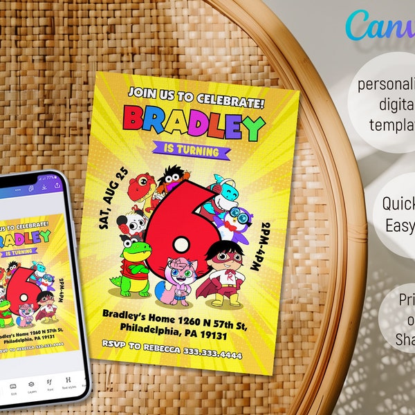 Ryans World Birthday - Etsy