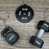 3D Printed Gym Weight Key Chains, Color and Text Customizable Dumbbell ...