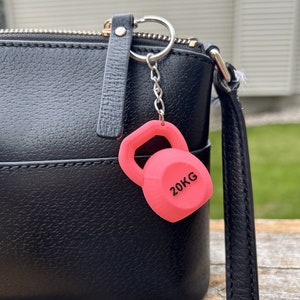 3D Printed Gym Weight Key Chains, Color and Text Customizable Dumbbell ...