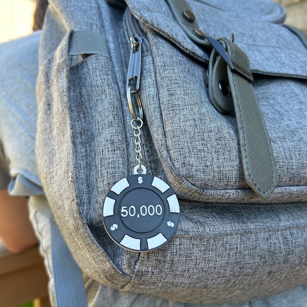 Poker Chip Keychain - Etsy