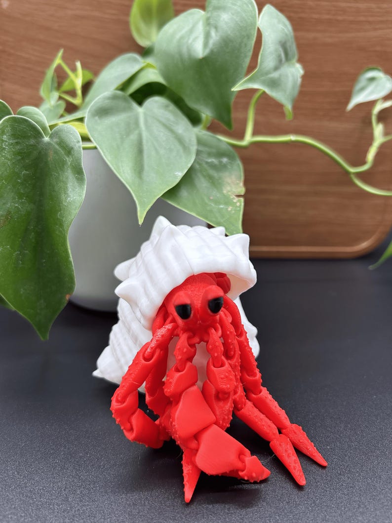 Hermit Crab Action Figure Desk Decoration Flexible Posable Fidget Shell ...