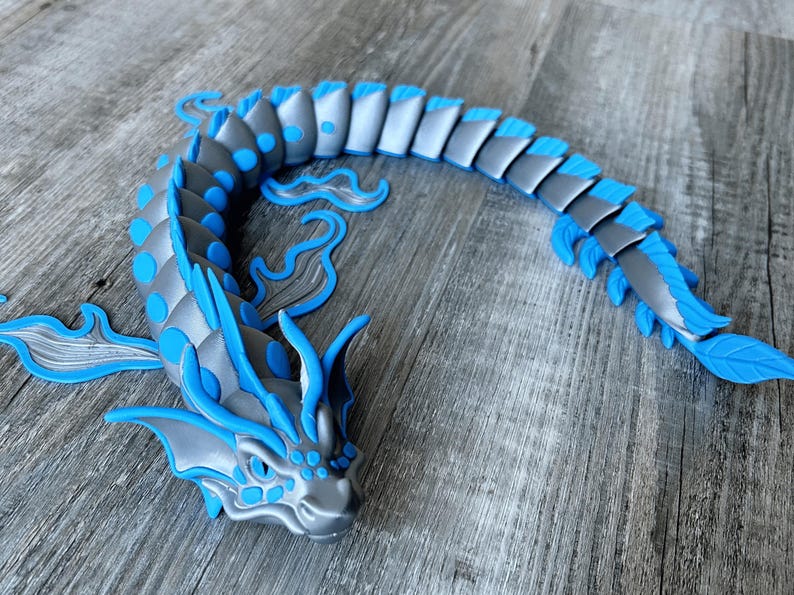 3D Printed Water Dragon - Underwater Sea Dragon - Customizable Colors ...