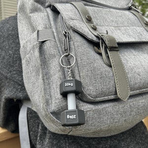 3D Printed Gym Weight Key Chains, Color and Text Customizable Dumbbell ...