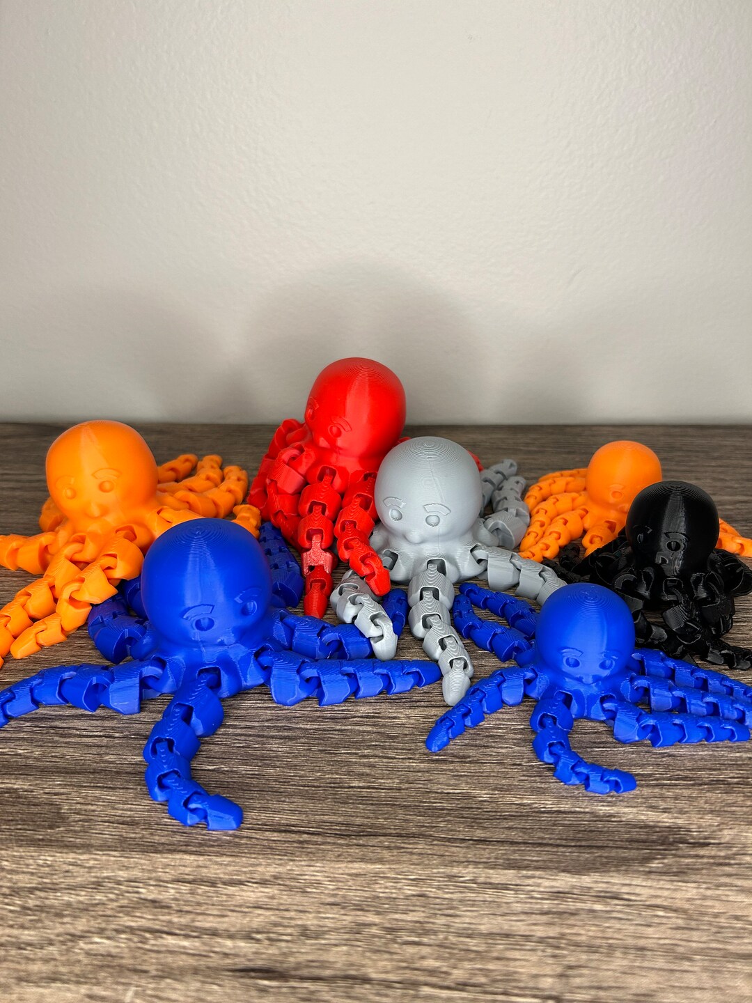 Articulated Octopus Fidget Toy, 3d Printed Flexi Toy, Desk Stim Toy ...