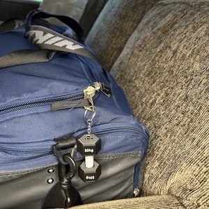 3D Printed Gym Weight Key Chains, Color and Text Customizable Dumbbell ...