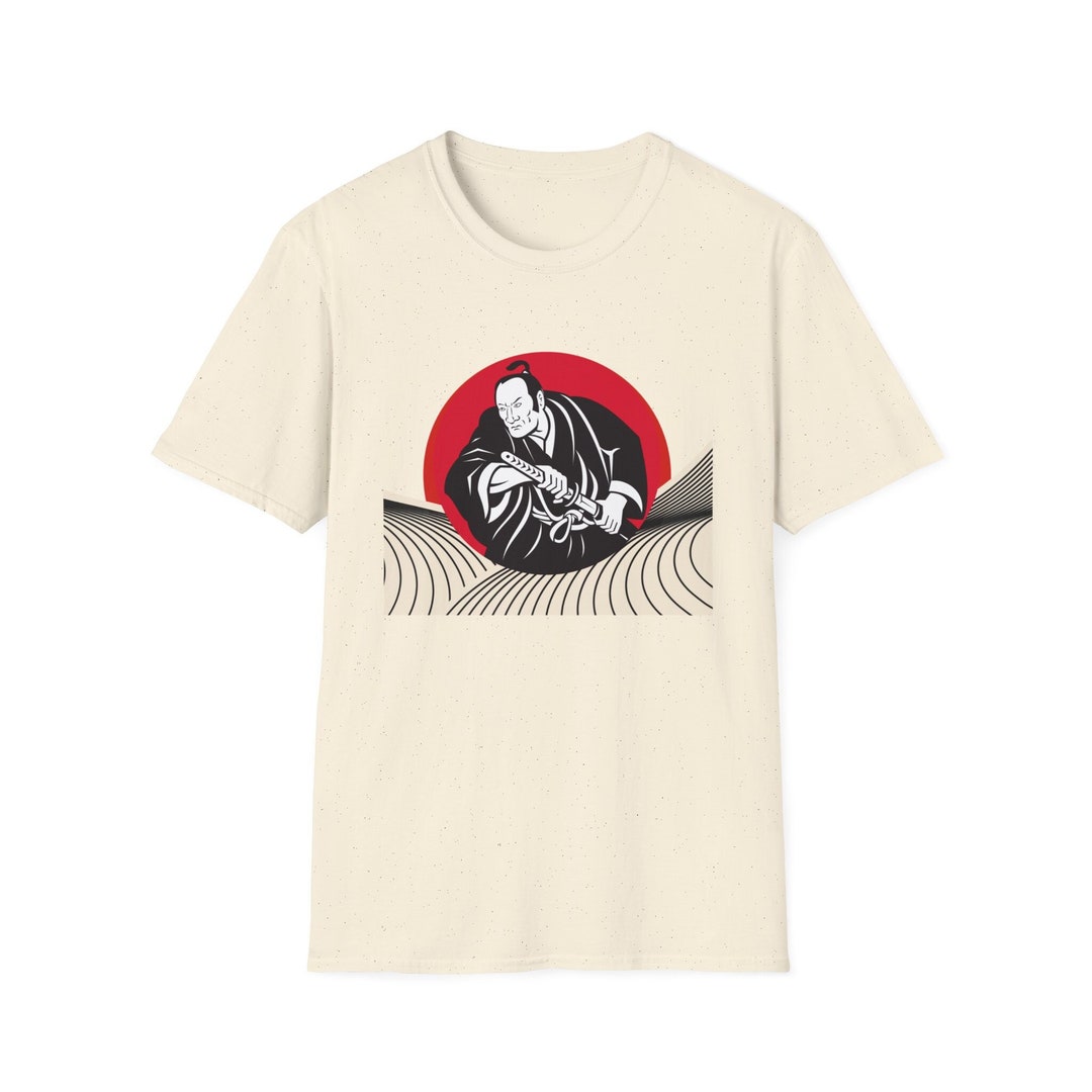 Samurai Shirt , Geometric Samurai Warrior T-shirt Fusion of Modern Art ...