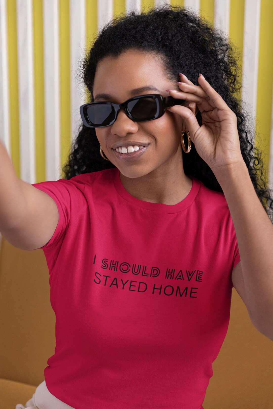 Regretful Quote T-shirt 'I Should Have Stayed Home' Humorous and ...