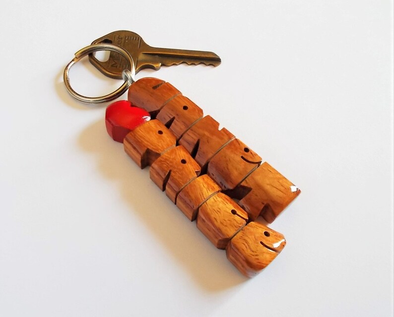 Wave Keychain in Hawaiian Koa Wood Custom Carved to Order - Etsy