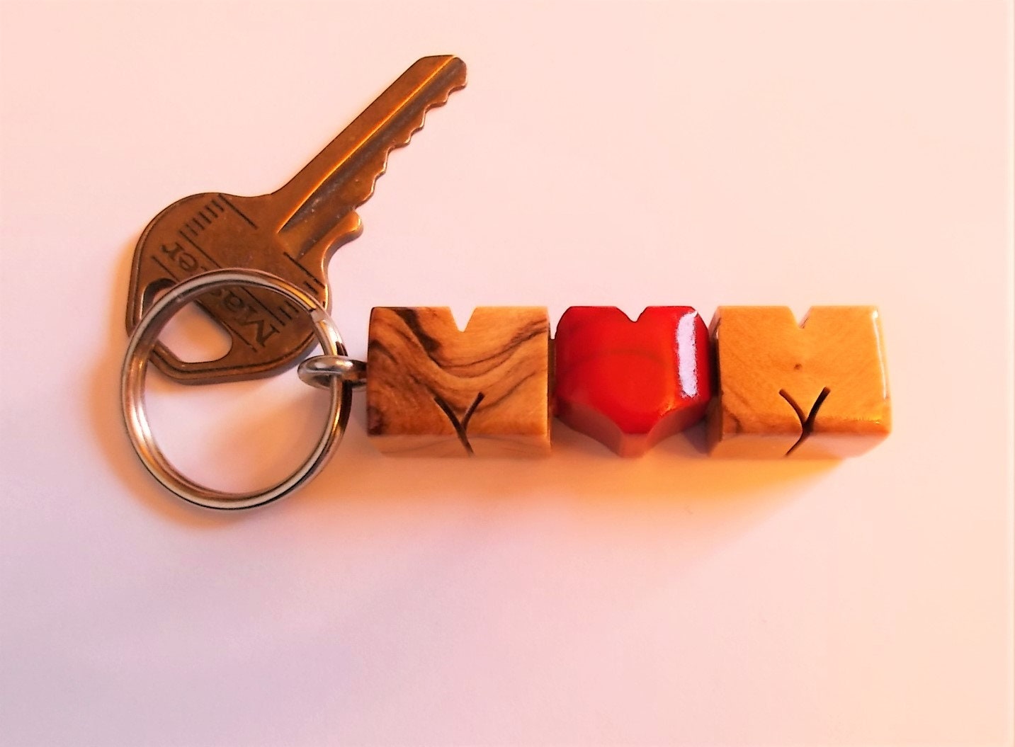 Olive Wood Name Keychain Carved to Order | Etsy
