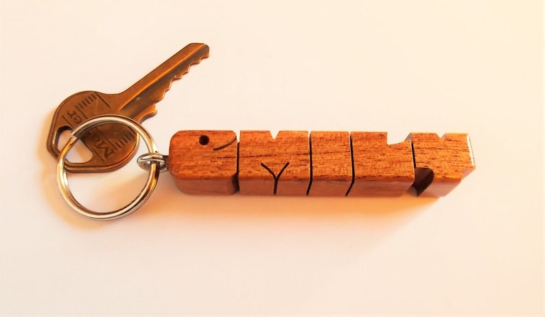 Custom Mesquite Wood Name Keychain, Carved to Order - Etsy