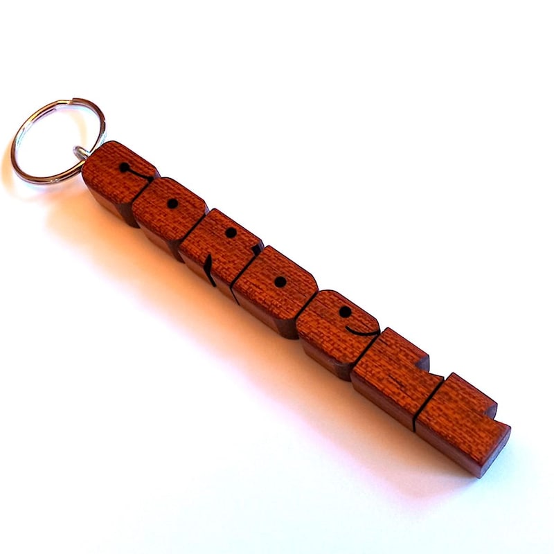 Mahogany Wood Keychain - Etsy