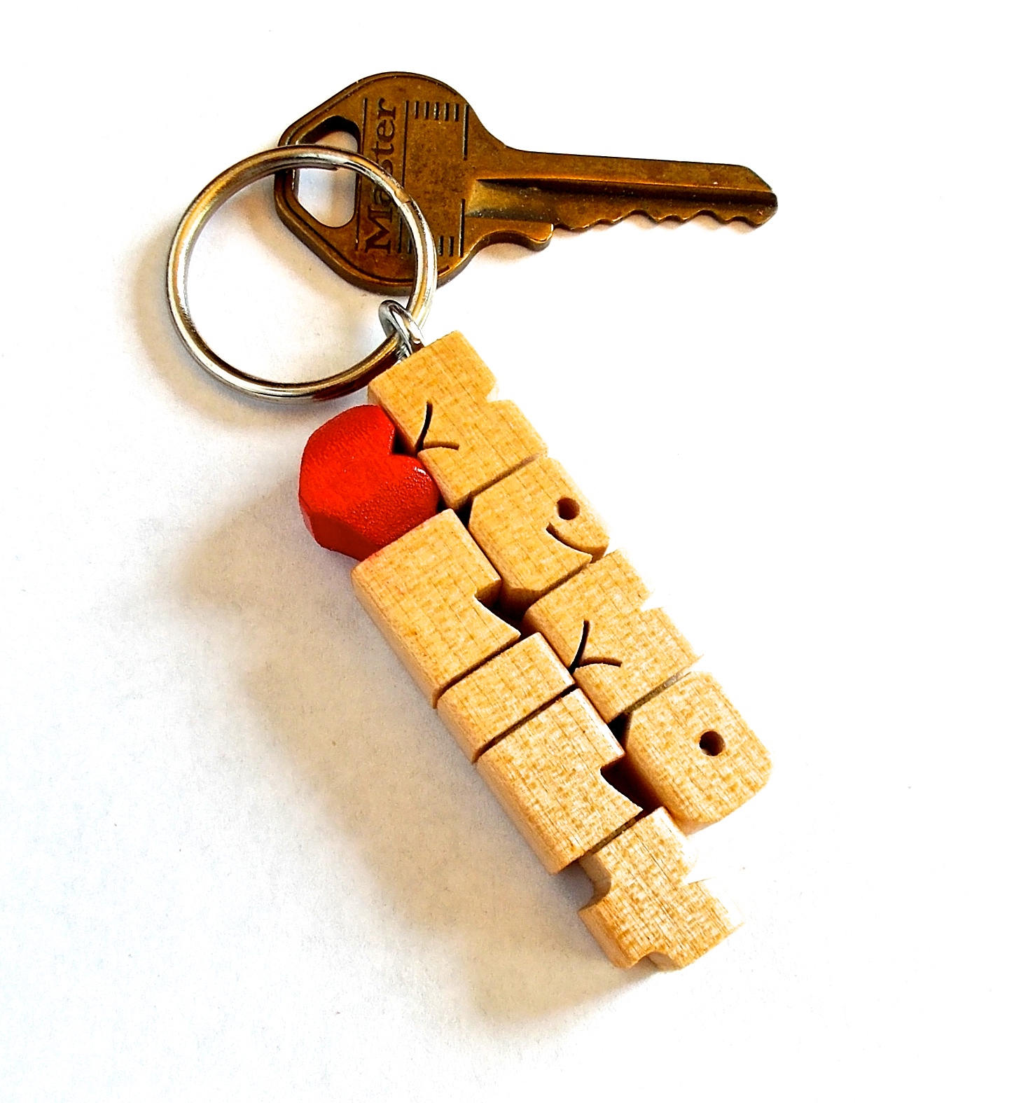 Maple Wood 2-liner Keychain Names Custom Carved to Order | Etsy