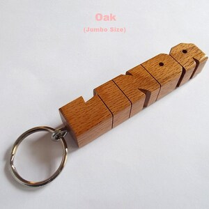 Custom Jumbo Wood Name Keychain, Carved to Order - Etsy