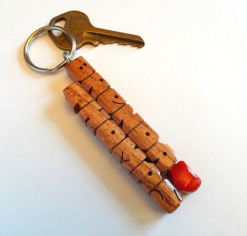 Mesquite Wood 2-liner Keychain Names Custom Carved to Order - Etsy