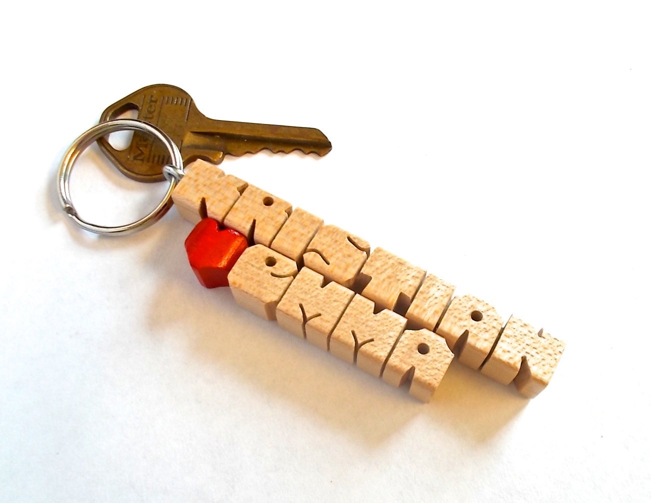 Maple Wood 2-liner Keychain Names Custom Carved to Order | Etsy