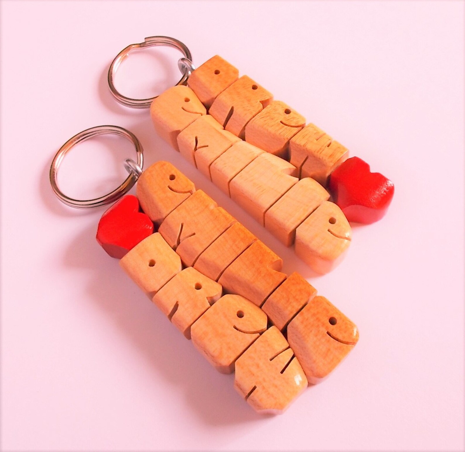 Wave Keychain in Maple Wood - Carved to Order - Etsy