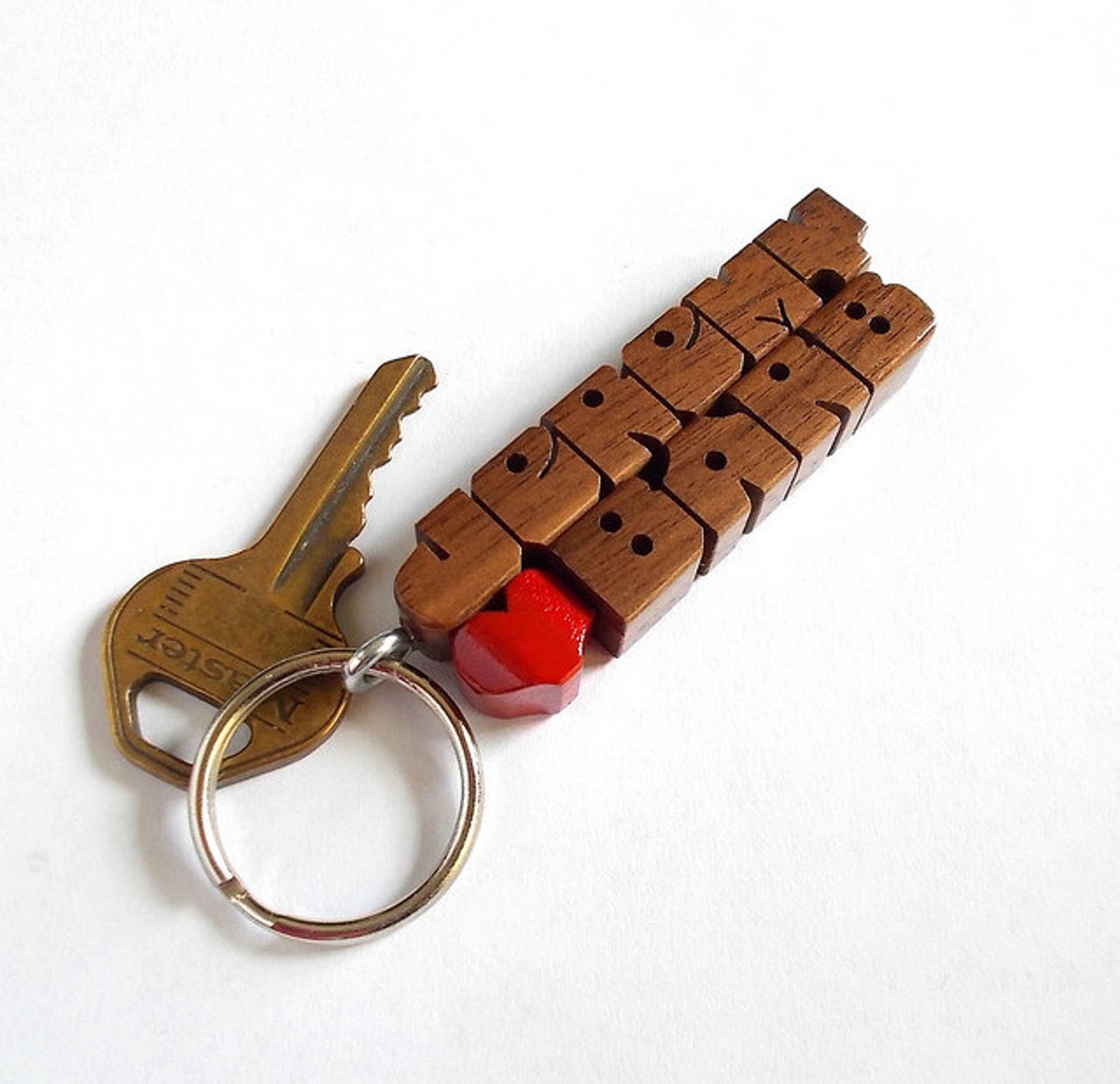 Walnut Wood 2-liner Keychain, Names Custom Carved to Order - Etsy