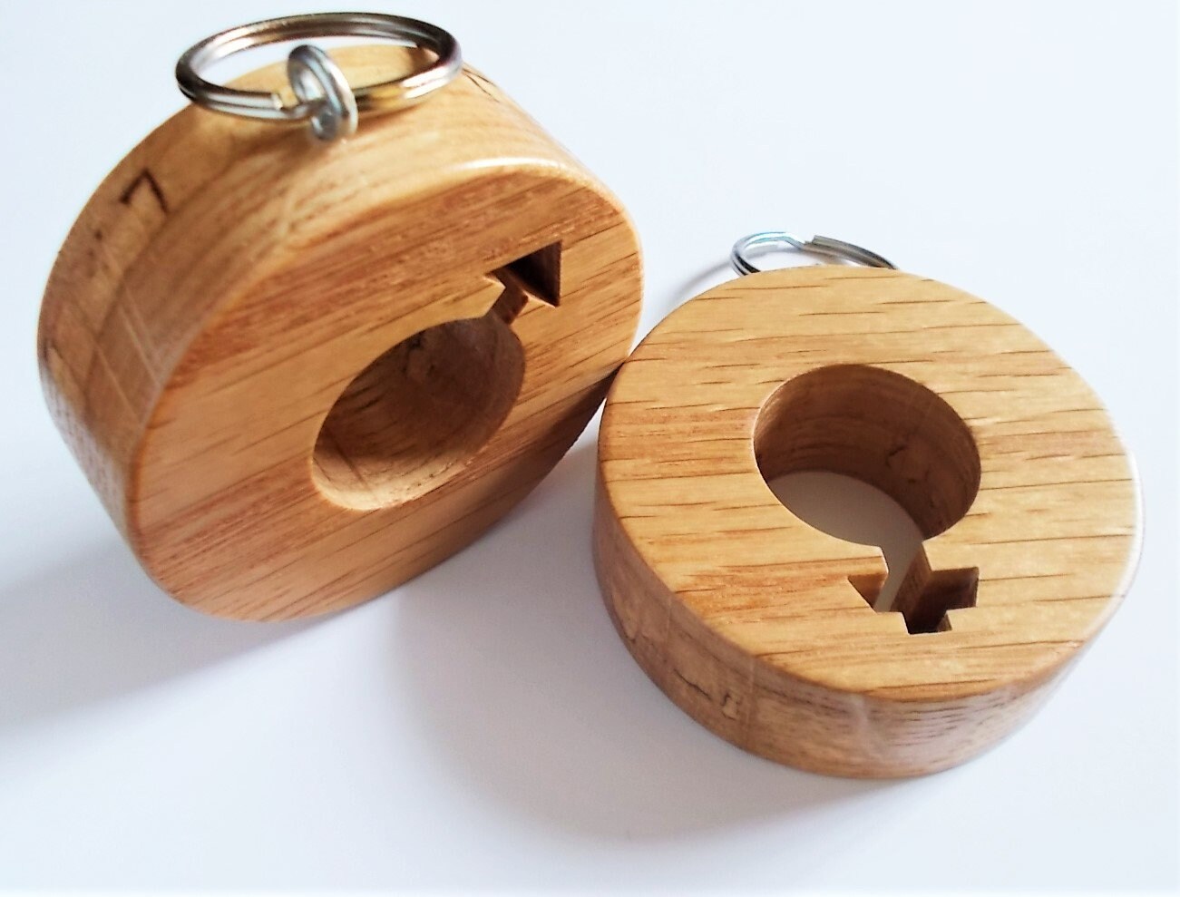 Restroom Key Keychains Pair of Male and Female Large 3 Inch | Etsy