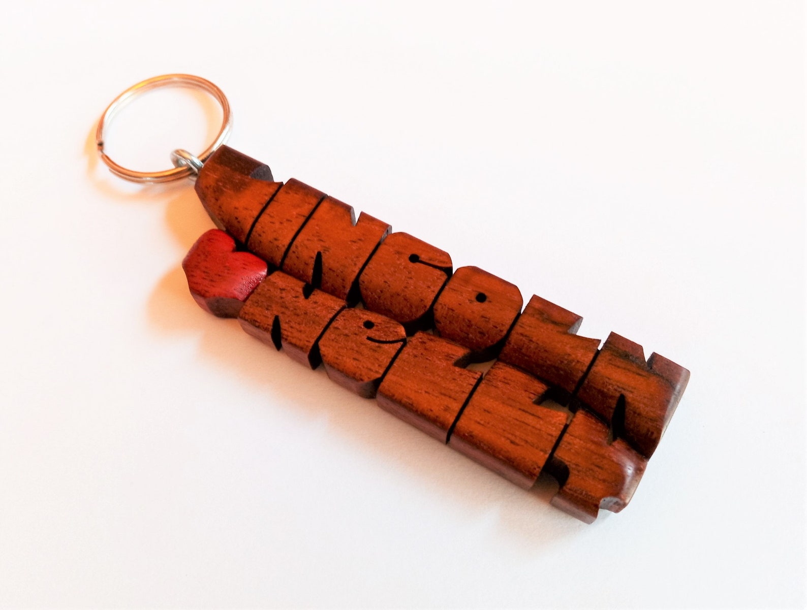 Wave Keychain in Hawaiian Koa Wood Custom Carved to Order - Etsy