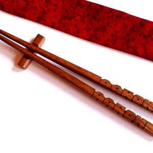 Walnut Wood Name Chopsticks, Custom Personalized, Carved to Order - Etsy