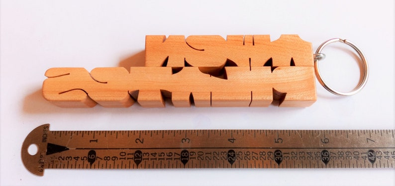Jumbo Wood 2-liner Keychain, Names Custom Carved to Order - Etsy