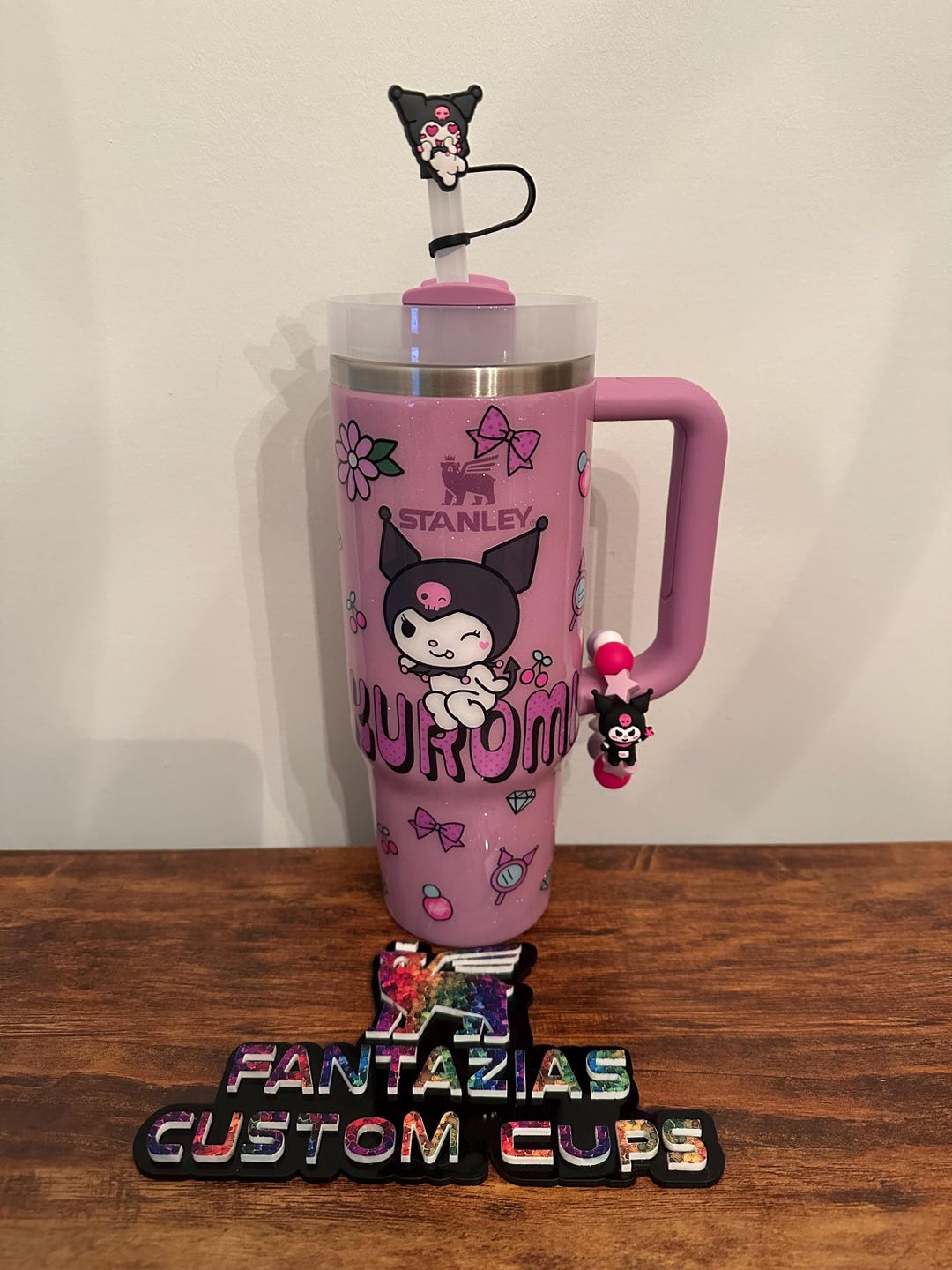 Custom Hello Kitty Kuromi Lilac Shimmer 30oz Stanley Quencher Tumbler ...
