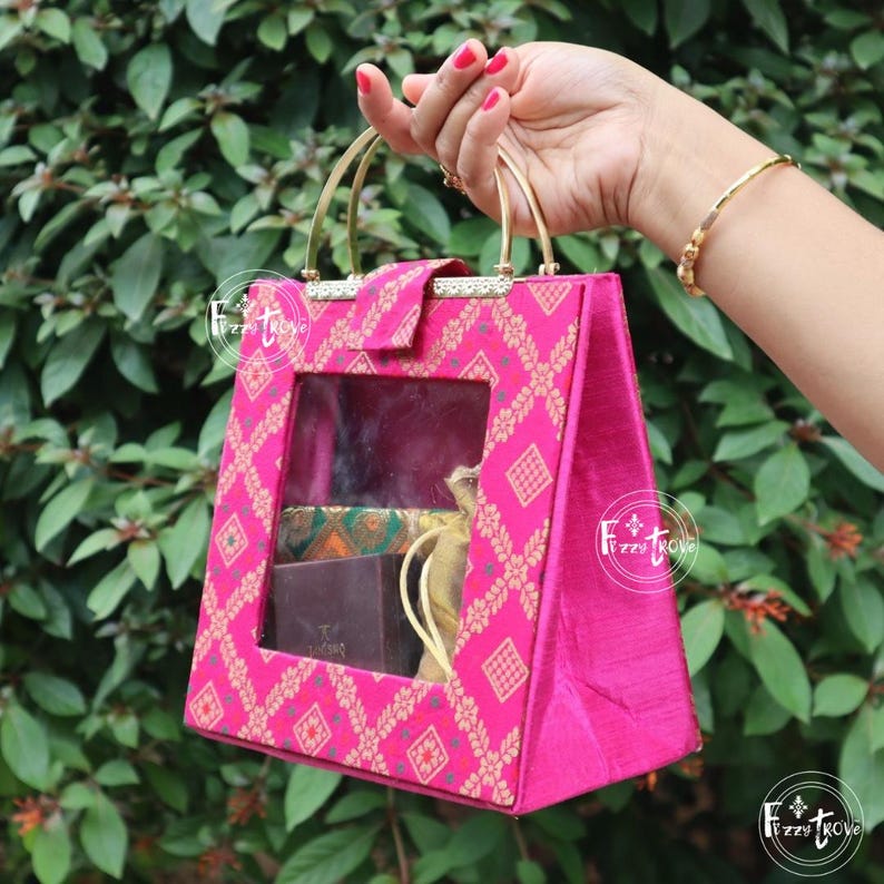 Foldable Brocade Gift Purse| Mithai Bag| Diwali Gift Hamper| Indian ...