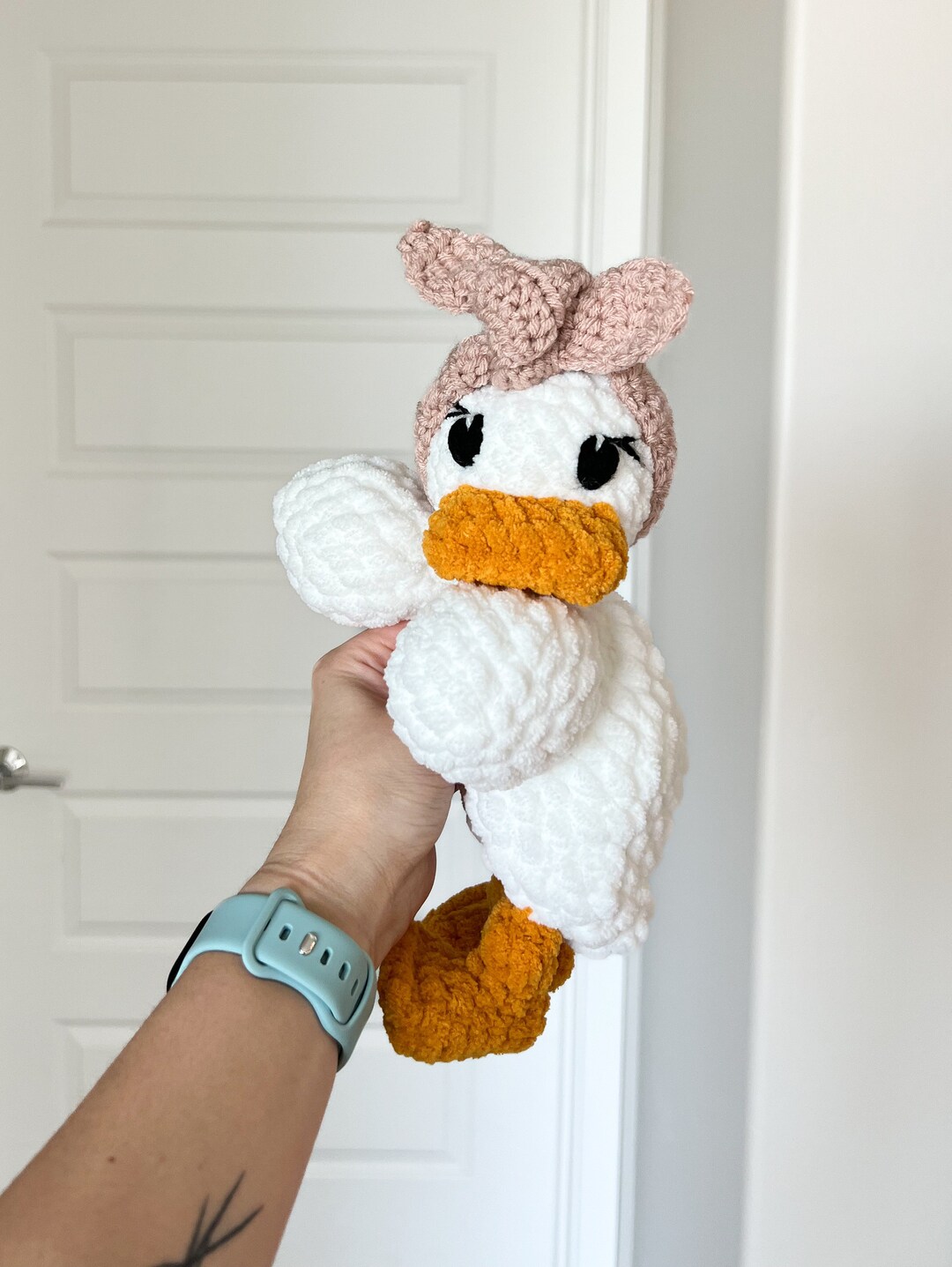 MADE TO ORDER Della Duck | Crochet Duck | Crochet Della Duck Snuggler ...