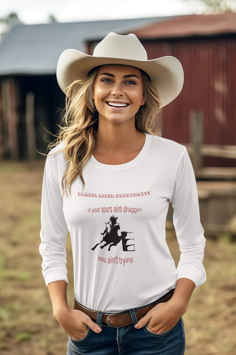 Barrel Racer Shirt Barrel Racer University Best Barrel Racer Tee Cute ...