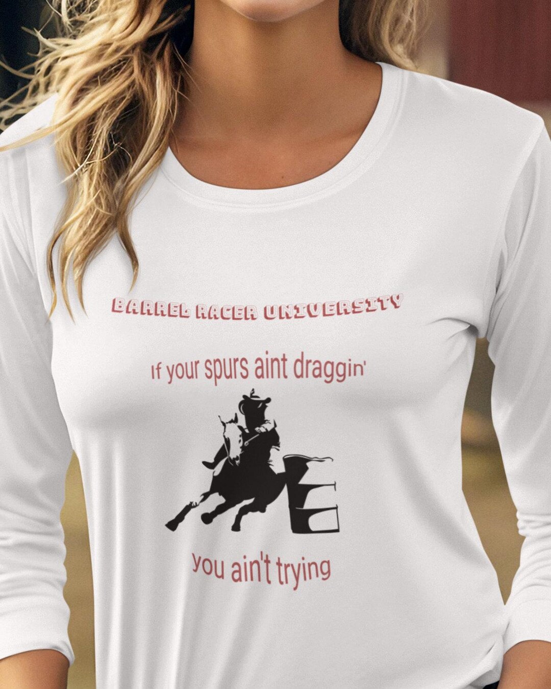 Barrel Racer Shirt Barrel Racer University Best Barrel Racer Tee Cute ...