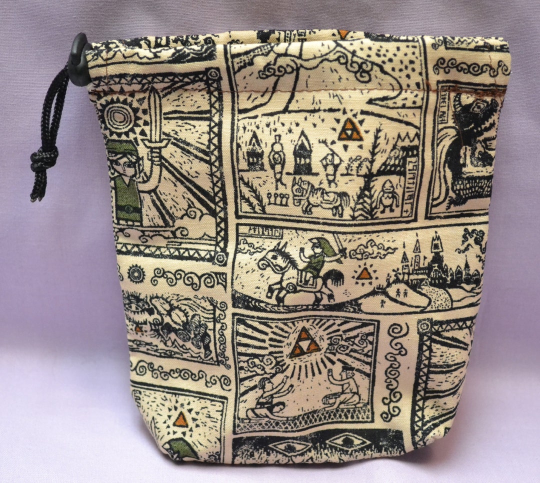 Video Game Comic Print Cloth Drawstring Dice Bag Made With Licensed ...