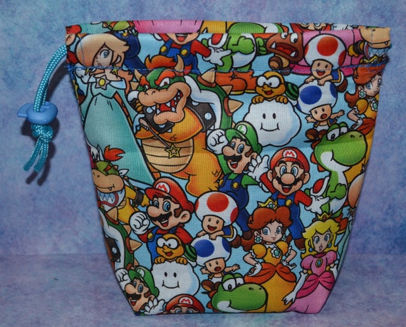 Video Game Characters Cloth Drawstring Bag Made with Licensed | Etsy